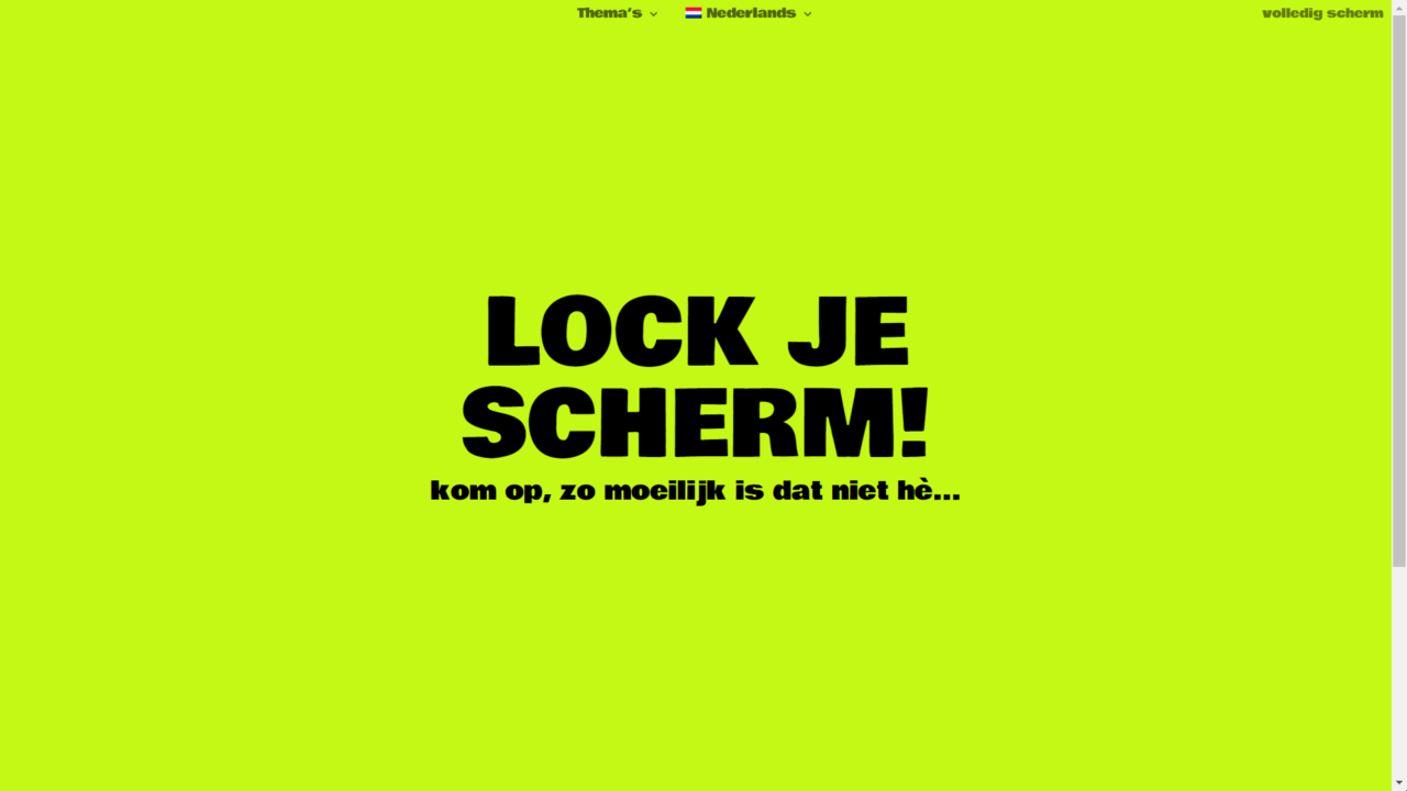 Lock je scherm!