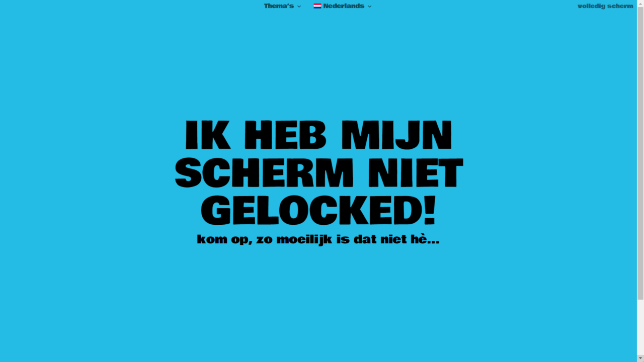 Lock je scherm!